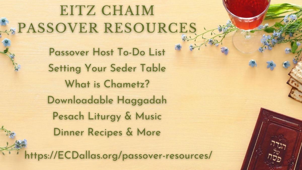 Passover Resources – Eitz Chaim Congregation